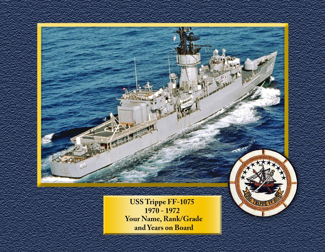 USS Trippe FF-1075 Custom Personalized 8.5 X 11 Print of US Navy Ships ...