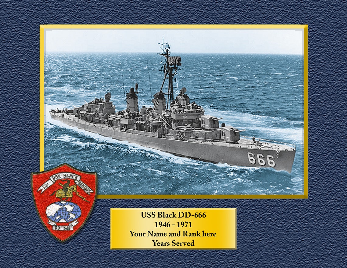 USS Beale DD-DDE471 Custom Personalized 8.5 X 11 Print of US - Etsy