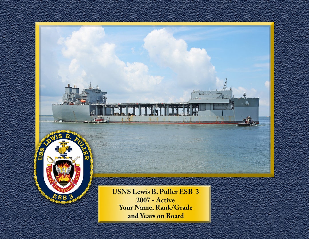 USS Lewis_b. Puller ESB-3 Custom Personalized 8.5 X 11 Print of US Navy ...