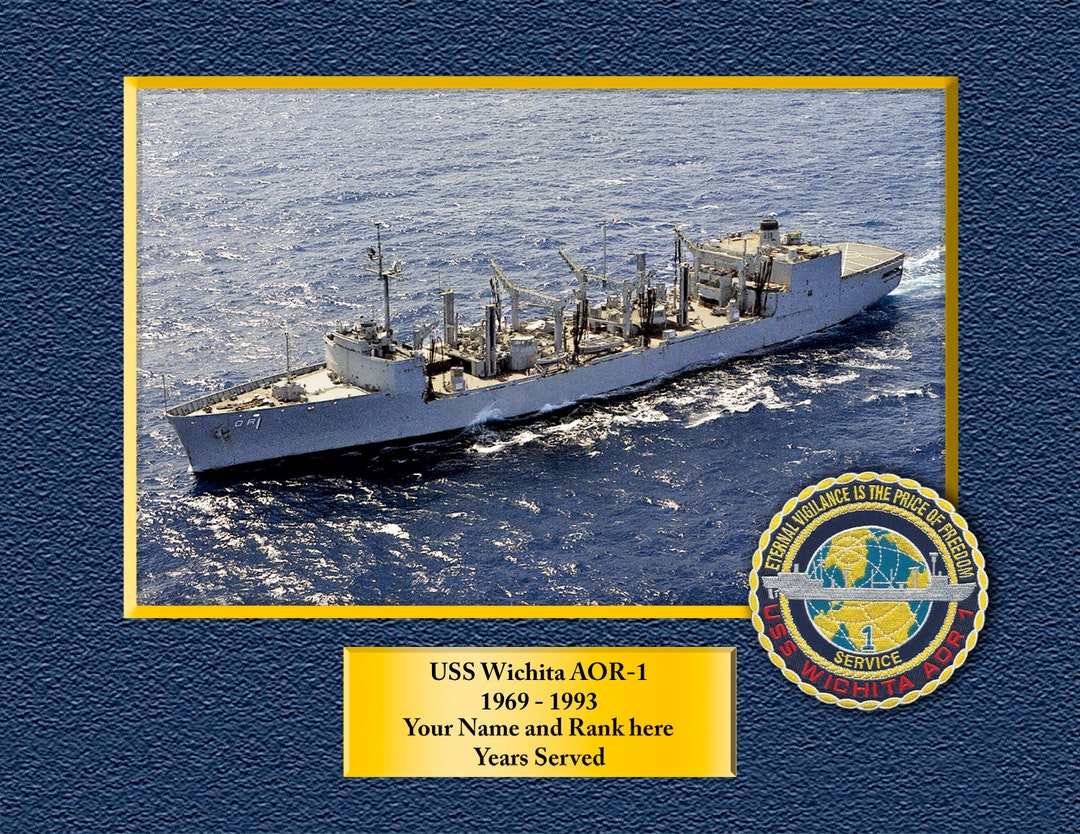 USS Wichita AOR-1 Custom Personalized 8.5 X 11 Print of US Navy Ships ...