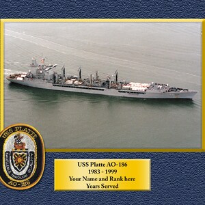 USS Oak Ridge ARDM-1 Custom Personalized 8.5 X 11 Print of US Navy ...