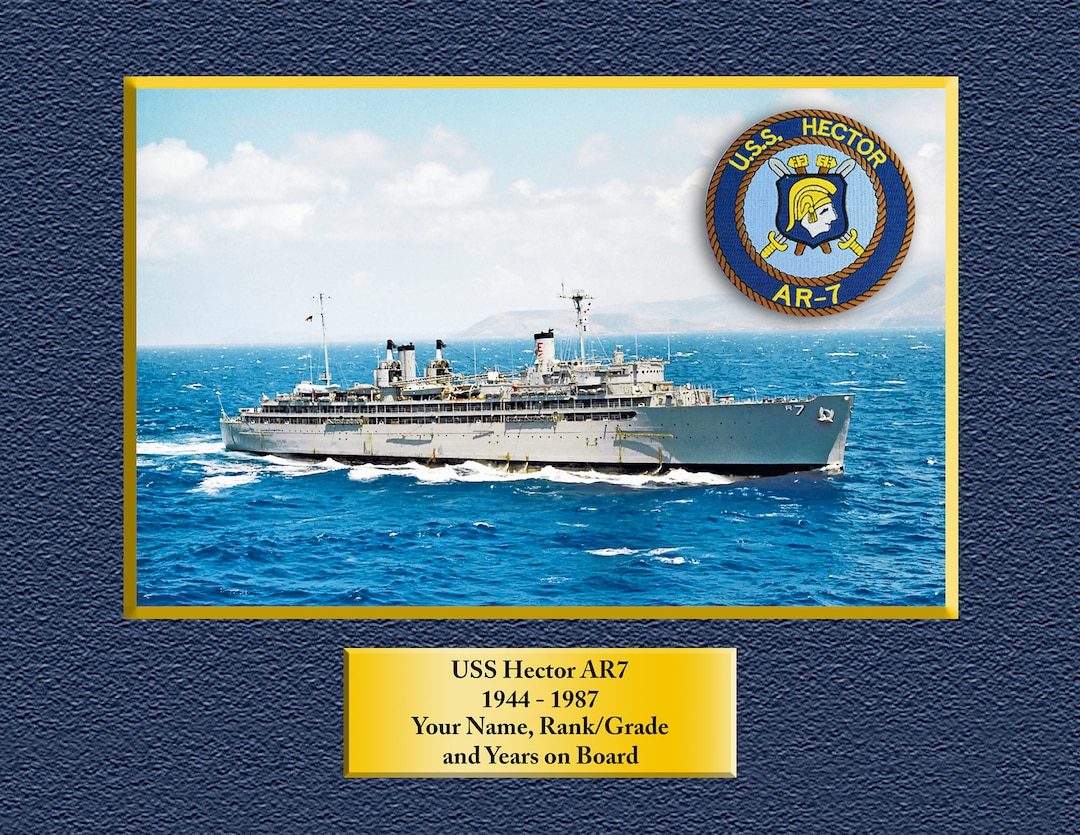 USS Hector AR7 Custom Personalized 8.5 X 11 Print of US Navy Ships ...