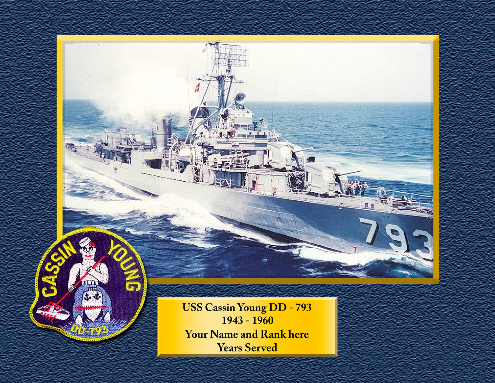 USS Turner Joy DD-951 Custom Personalized 8.5 X 11 Print of US | Etsy