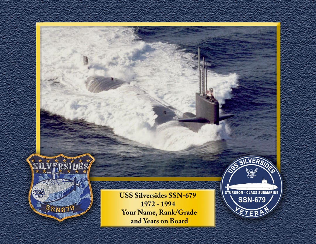 USS Silversides SSN-679 Custom Personalized 8.5 X 11 Print of US Navy ...