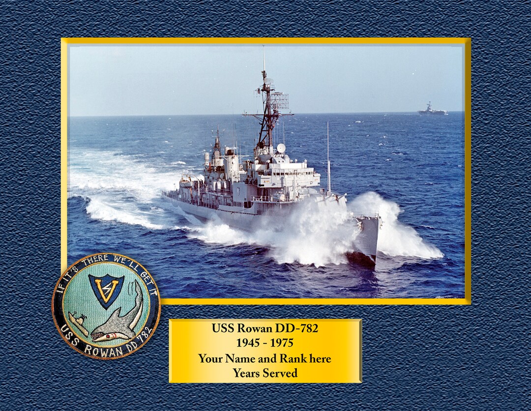 USS Rowan DD-782 Custom Personalized 8.5 X 11 Print of US Navy Ships ...