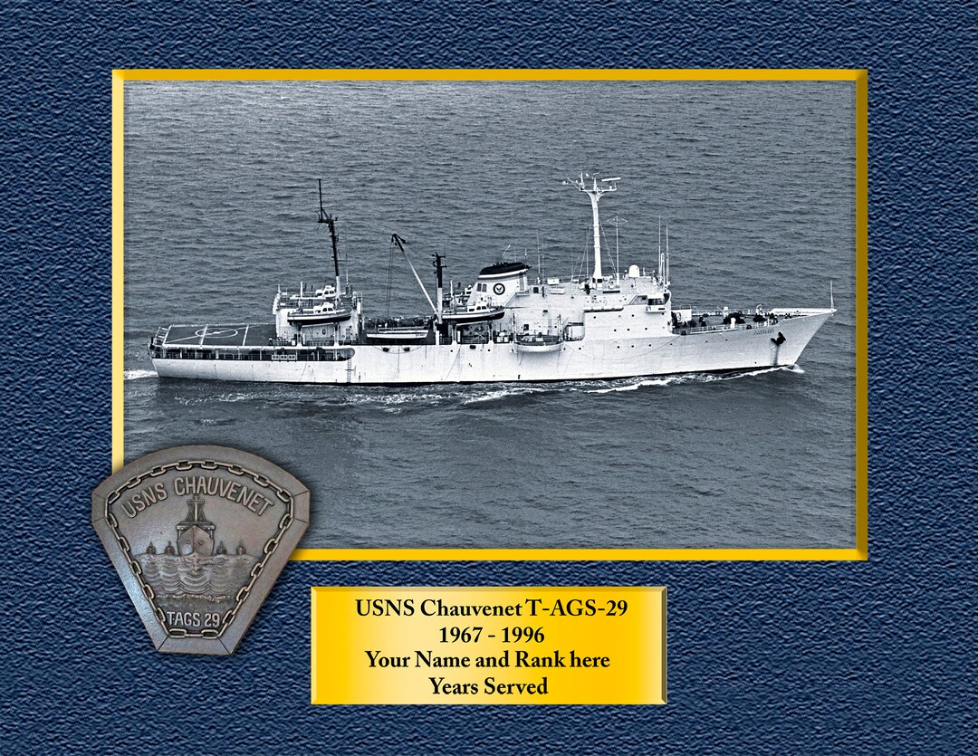 USNS Chauvenet T-AGS-29 Custom Personalized 8.5 X 11 Print of US Navy ...