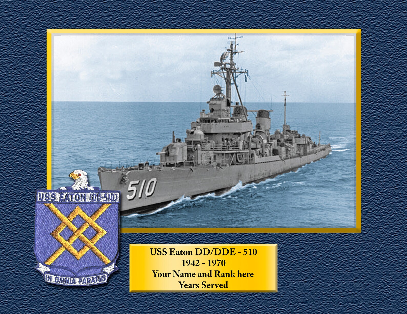 USS DEWEY DDG45 Custom Personalized 8.5 X 11 Print of US Navy - Etsy