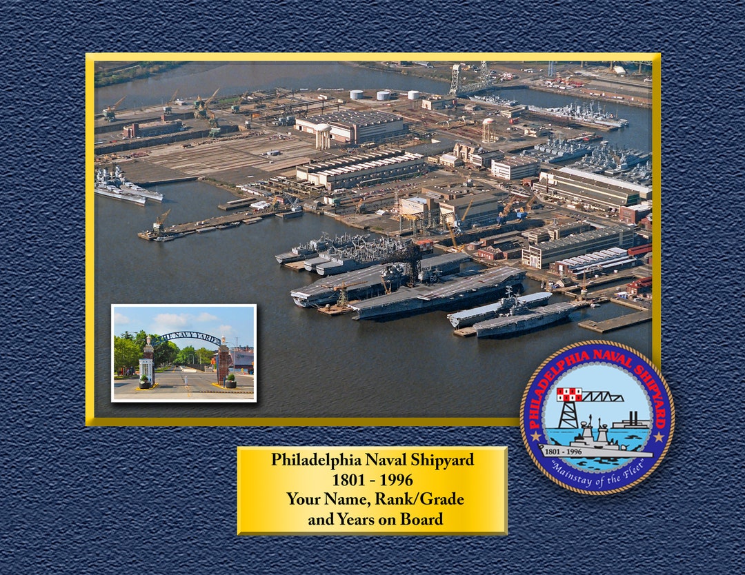 Philadelphia Navel Shipyard Custom Personalized 8.5 X 11 Print of US ...