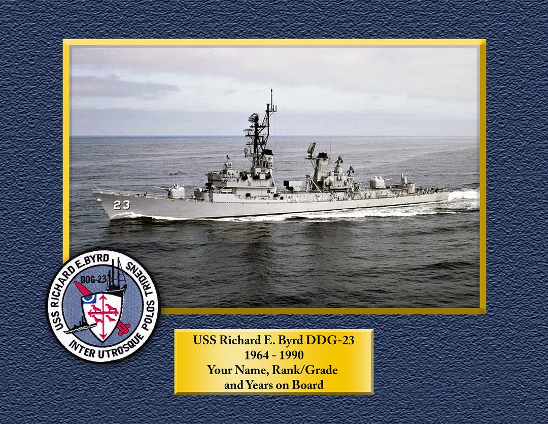 USS Richard E. Byrd DDG23 Custom Personalized 8.5 X 11 Print of US Navy ...