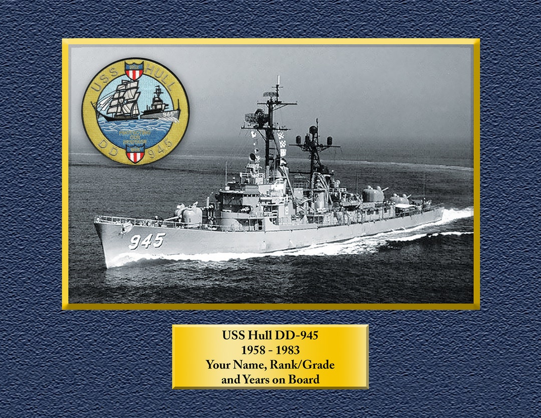 USS HULL DD945 Custom Personalized 8.5 X 11 Print of US Navy Ships ...