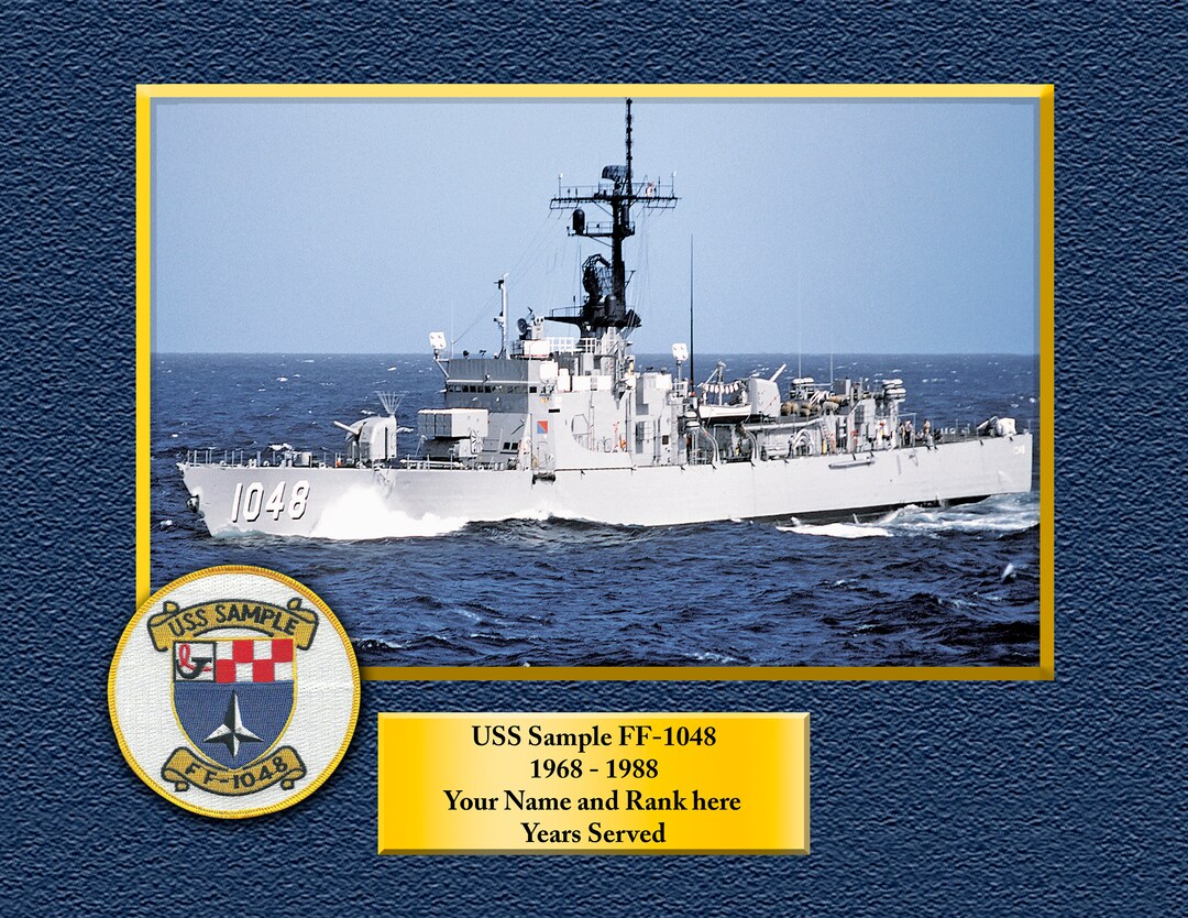 USS SAMPLE Ff-1048 Custom Personalized 8.5 X 11 Print of US Navy Ships ...