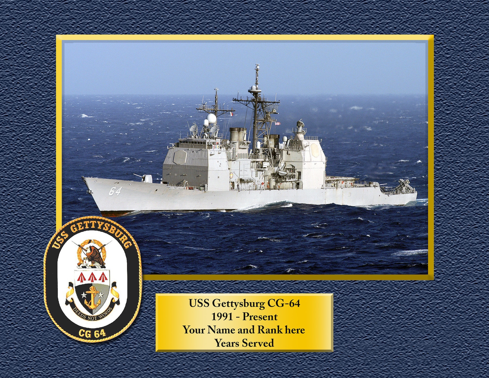 USS Dahlgren Dlg-12-ddg-43 Custom Personalized 8.5 X 11 Print - Etsy