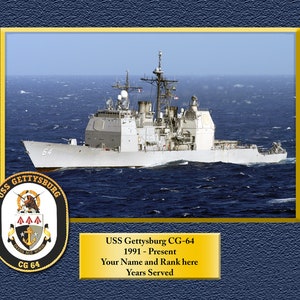 USS George Washington SSBN-598 Custom Personalized 8.5 X 11 Print of US ...