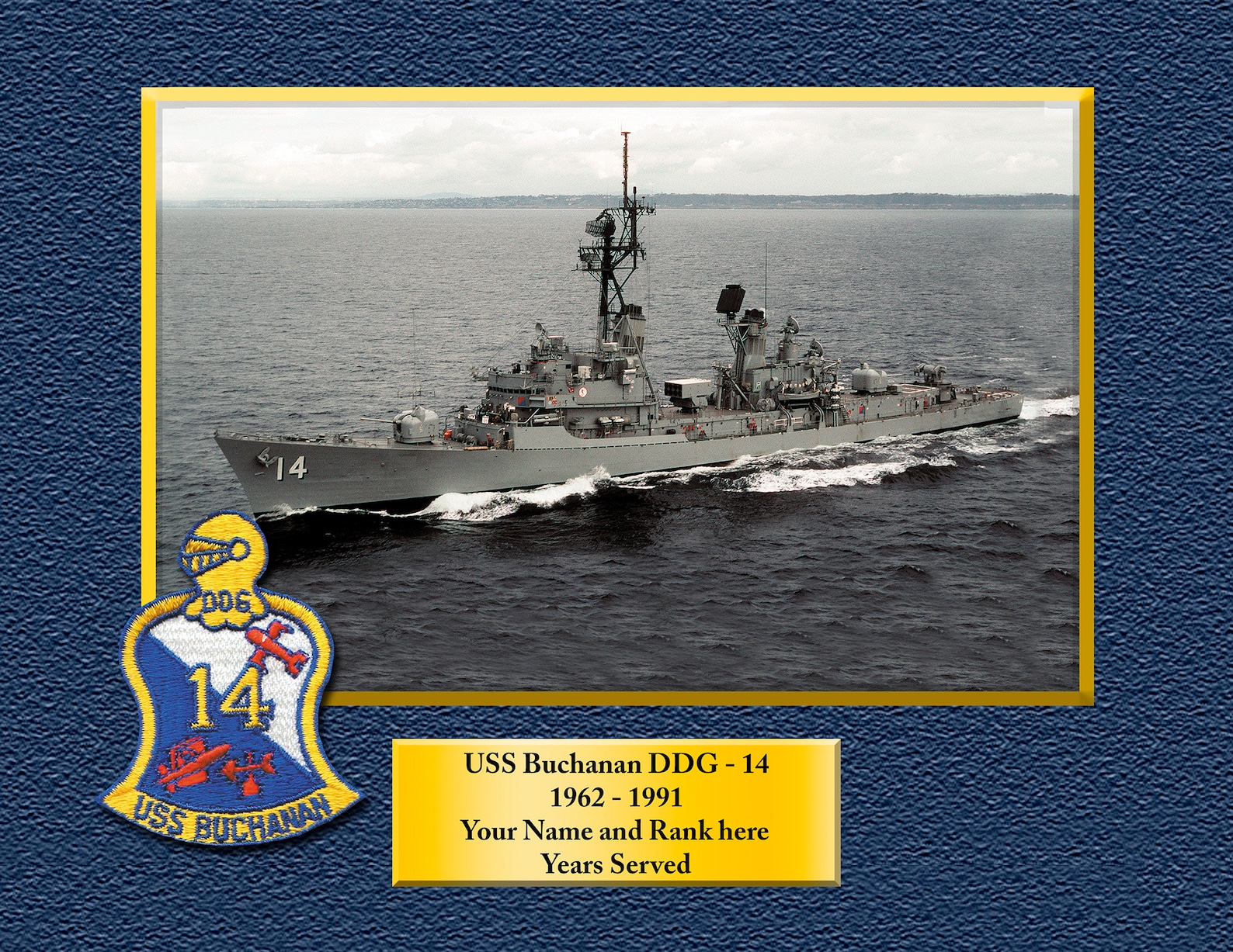 USS Bridget DE 1024 Custom Personalized 8.5 X 11 Print of US Navy Ships ...