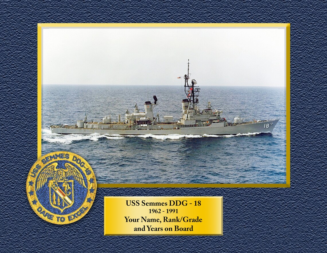 USS Chafee DDG-90 Custom Personalized 8.5 X 11 Print of US | Etsy