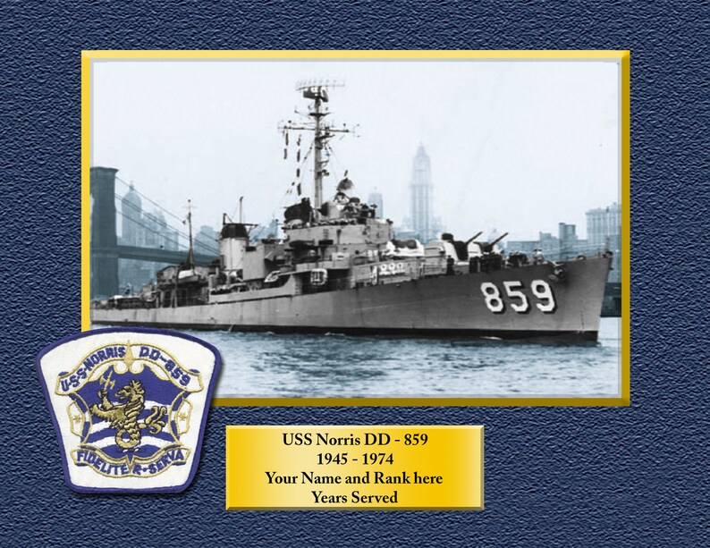 USS NICHOLSON DD982 Custom Personalized 8.5 X 11 Print of US | Etsy