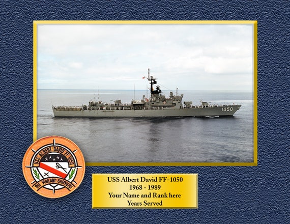 USS Albert David FF1050 Custom Personalized 8.5 X 11 Print of - Etsy