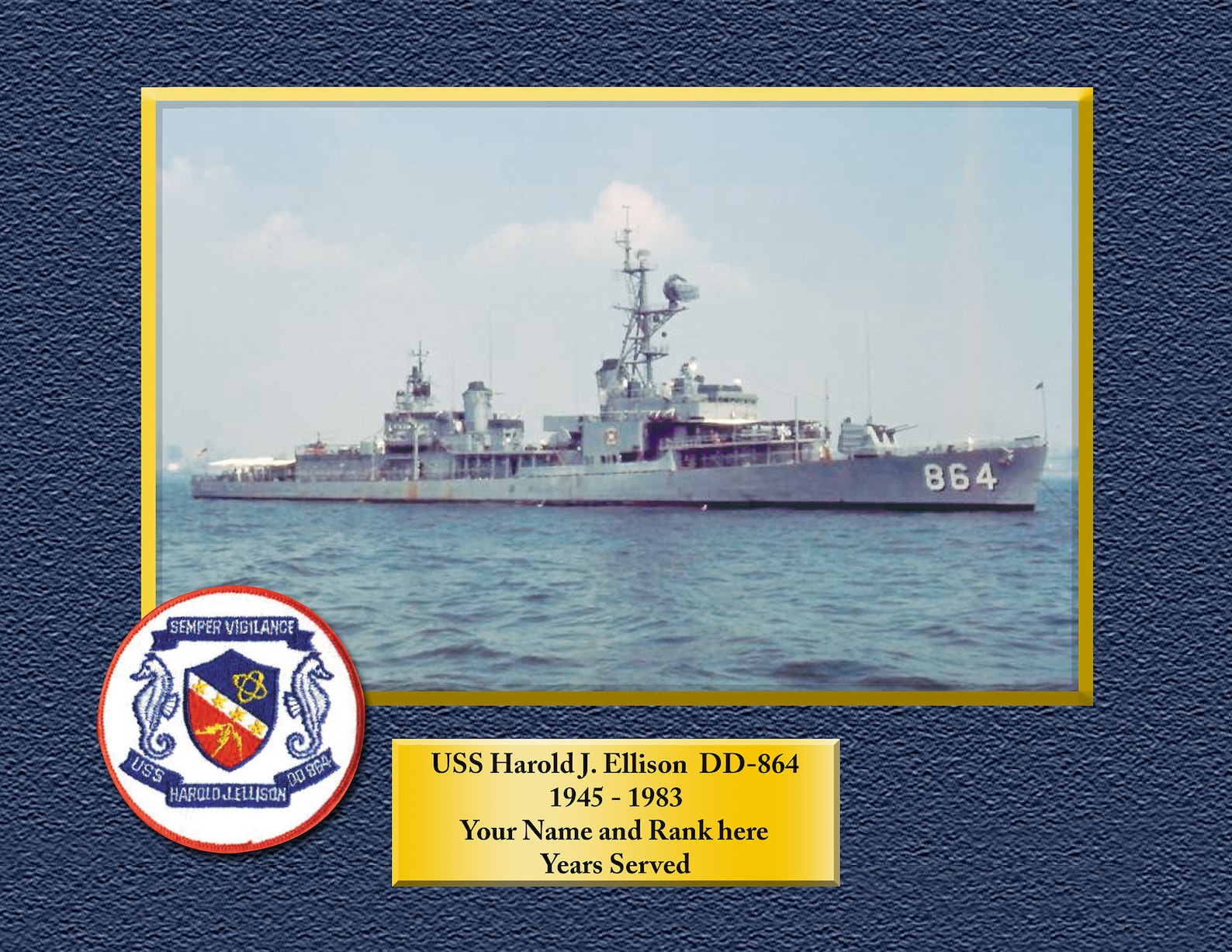 USS Crockett Pgm/pg-88 Custom Personalized 8.5 X 11 Print of | Etsy