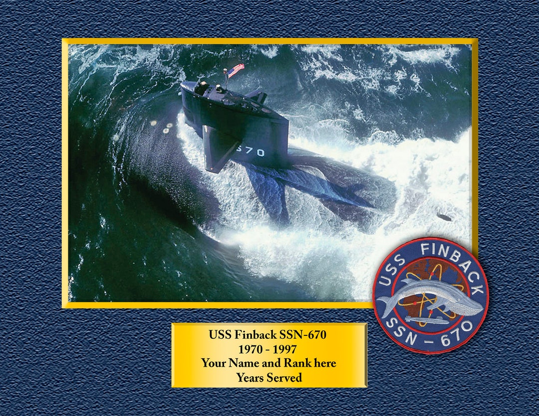 USS Finback SSN670 Custom Personalized 8.5 X 11 Print of US Navy Ships ...
