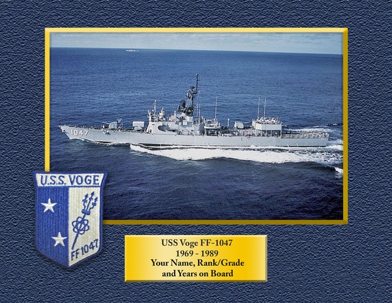 USS Voge FF-1047 Custom Personalized 8.5 X 11 Print of US Navy - Etsy