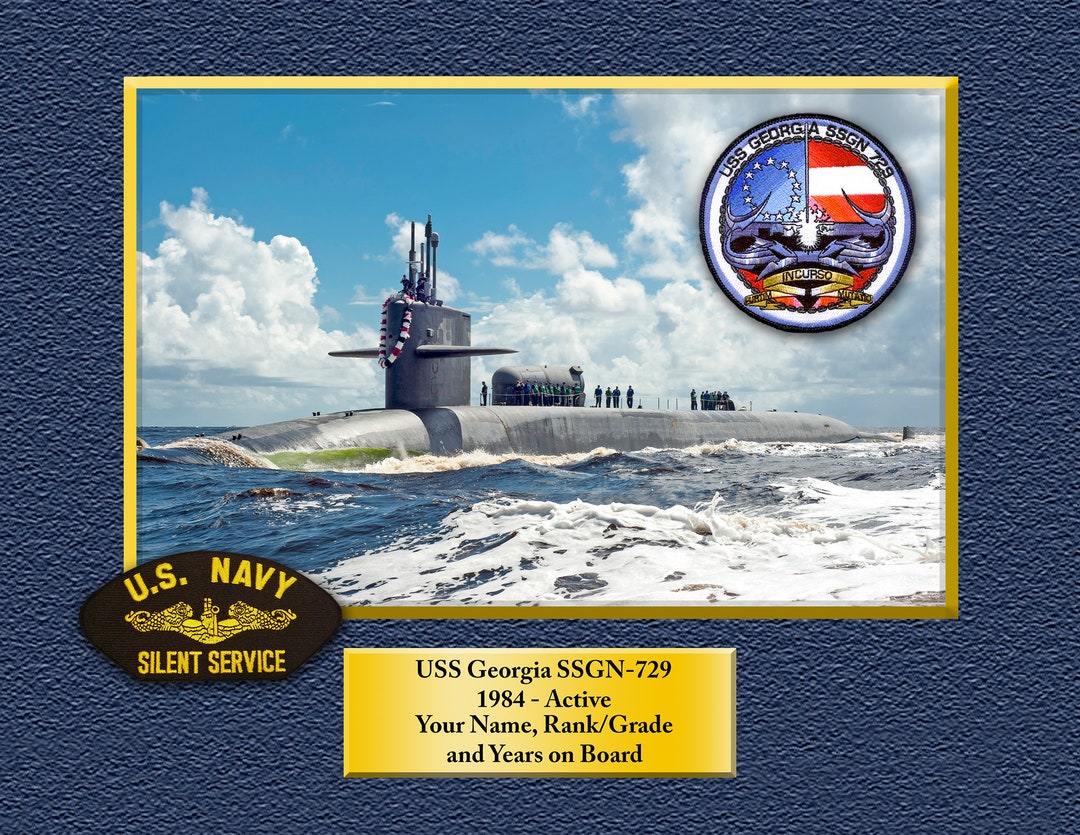 USS Georgia SSGN-729 Custom Personalized 8.5 X 11 Print of US Navy ...