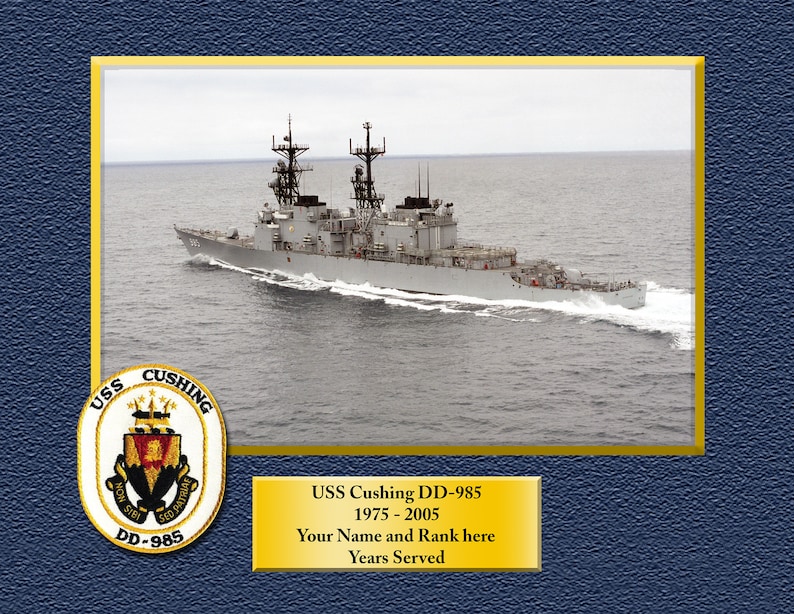 USS Hollister DD-788 Custom Personalized 8.5 X 11 Print of US | Etsy