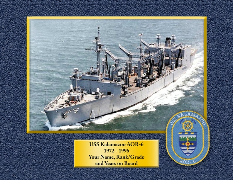 USS KALAMAZOO AOR6 Custom Personalized 8.5 X 11 Print of US - Etsy