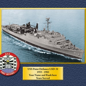 USS Oak Ridge ARDM-1 Custom Personalized 8.5 X 11 Print of US Navy ...