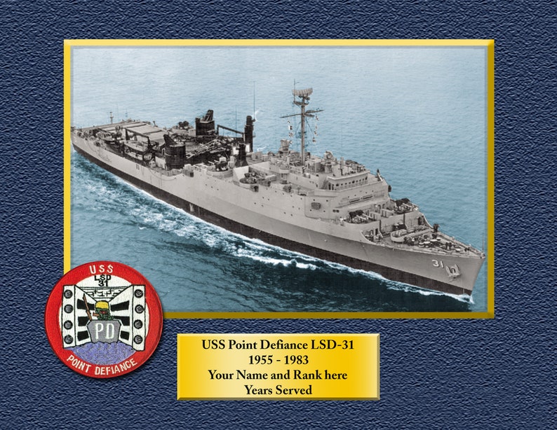 USS Oak Ridge ARDM-1 Custom Personalized 8.5 X 11 Print of US | Etsy