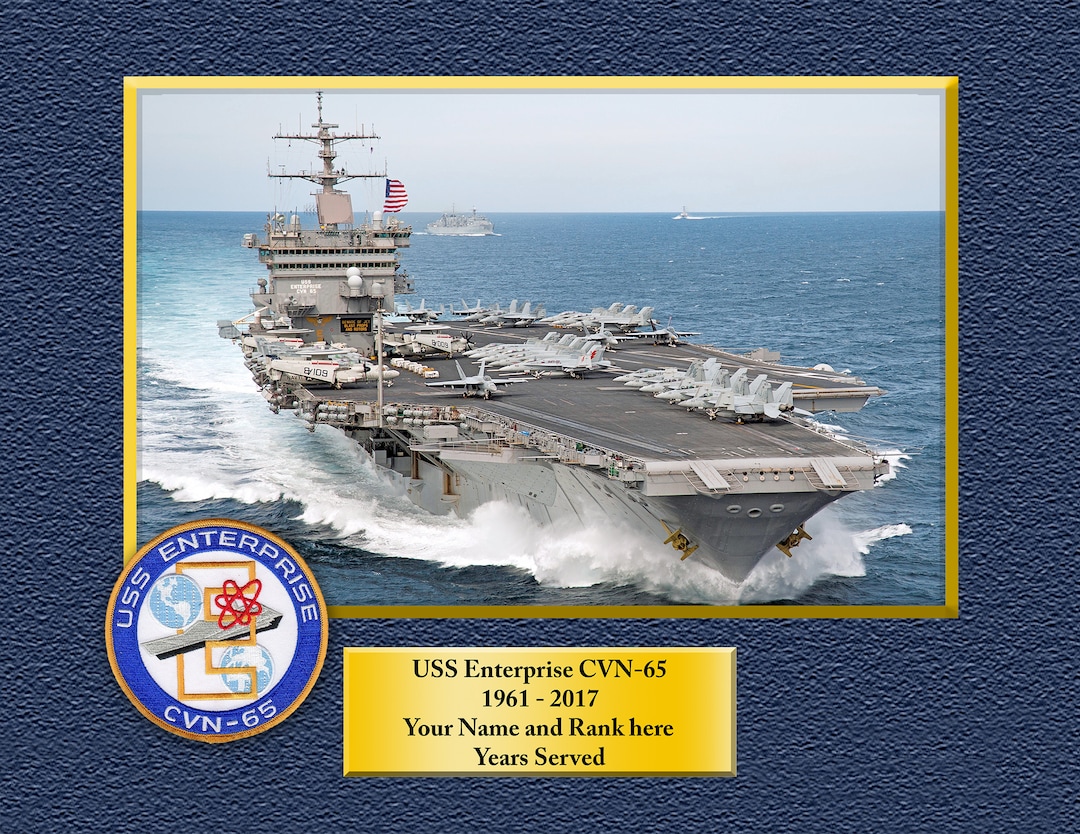 USS Enterprise CVN-65 Custom Personalized 8.5X11, 11X14 Or16 X 20 Print ...