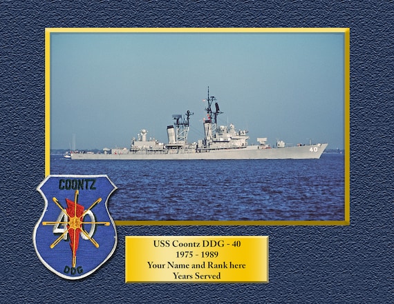 USS COONTZ DDG40 Custom Personalized 8.5 X 11 Print of US Navy - Etsy