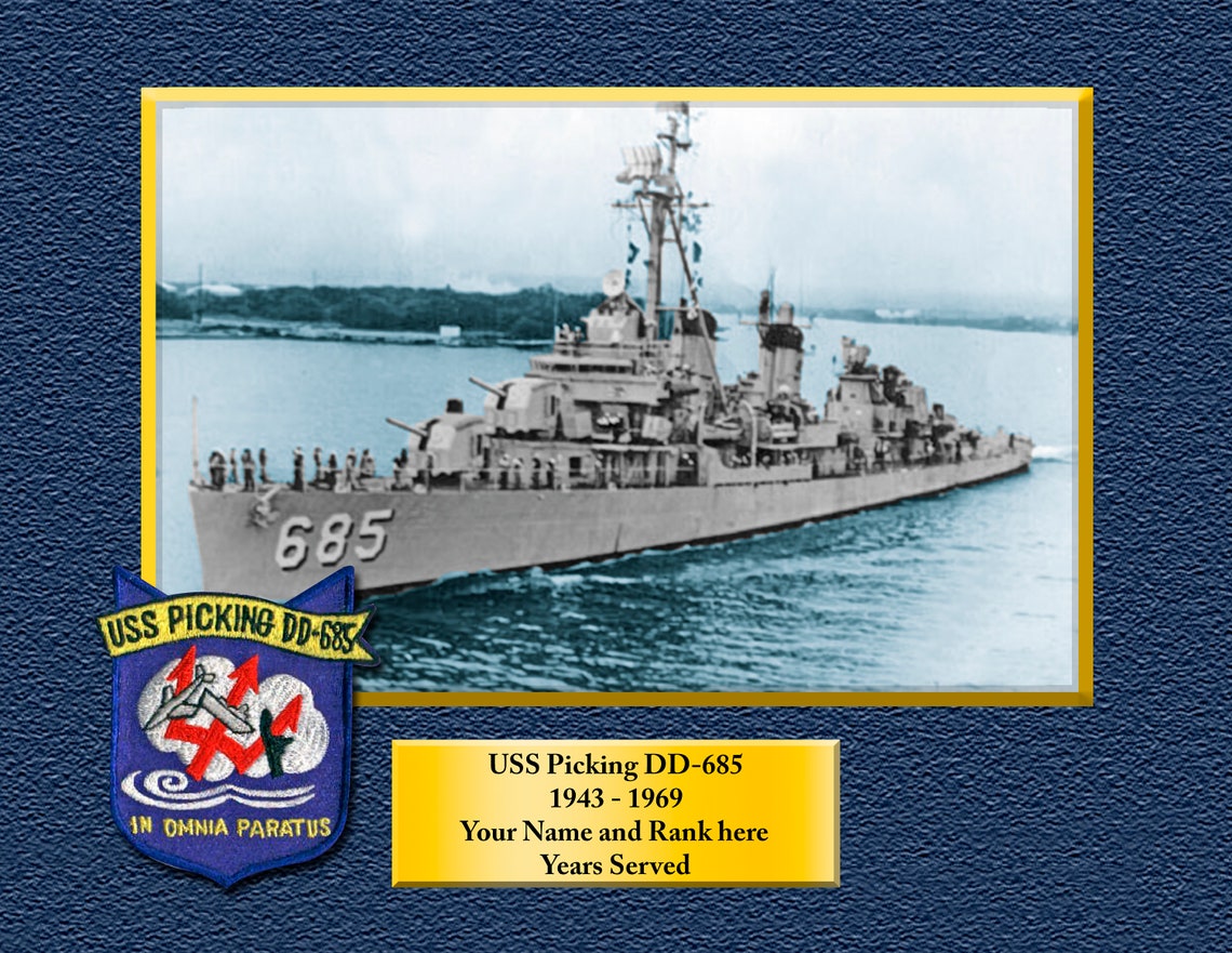 USS Oak Ridge ARDM-1 Custom Personalized 8.5 X 11 Print of US | Etsy