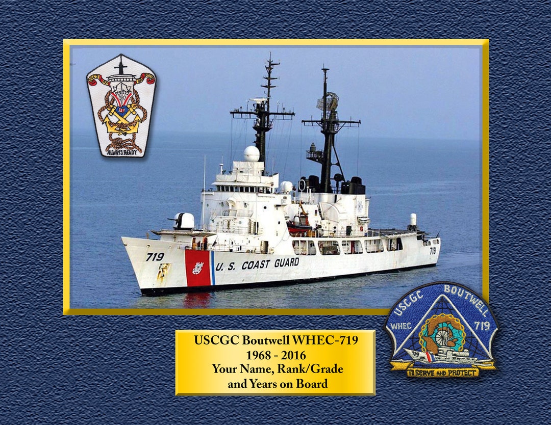 USCGC Boutwell WHEC-719 Custom Personalized 8.5 X 11 Print of US Navy ...