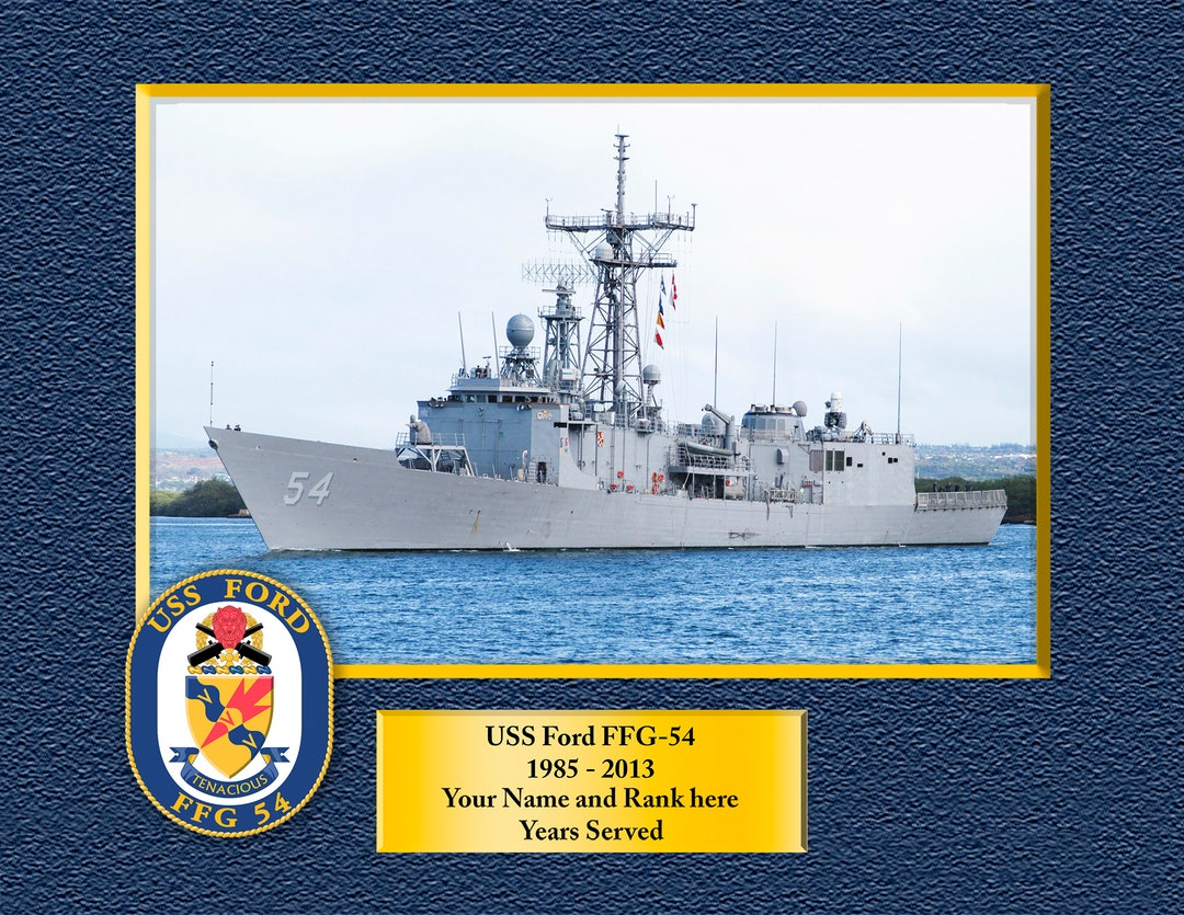 USS Ford FFG-54 Custom Personalized 8.5 X 11 Print of US Navy Ships ...