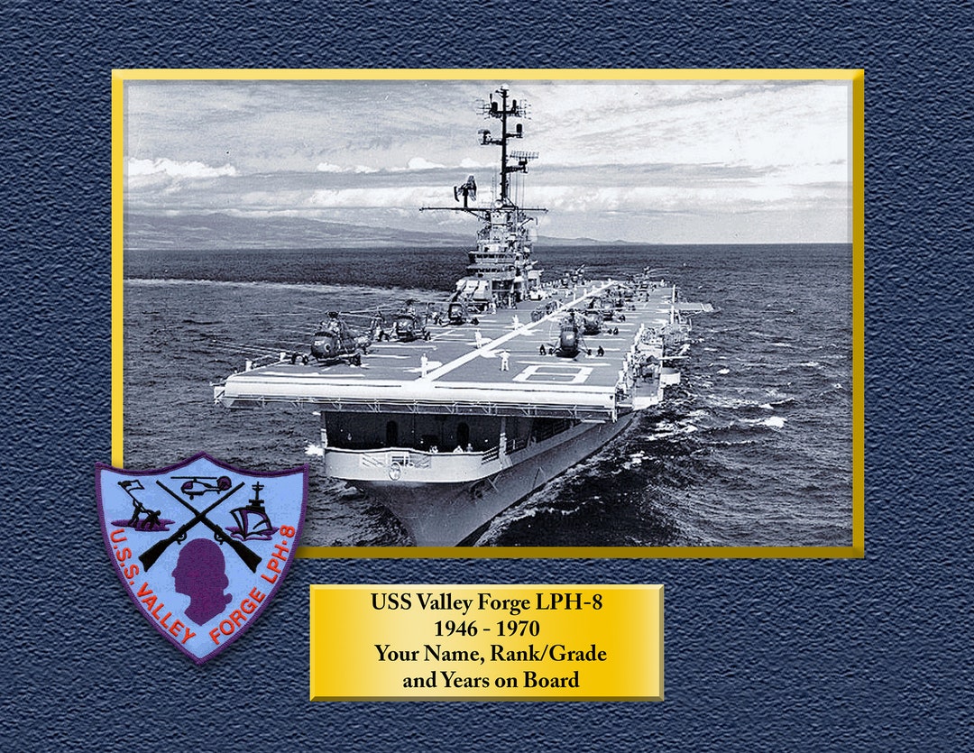 USS Valley Forge LPH-8 Custom Personalized 8.5 X 11 Print of US Navy ...