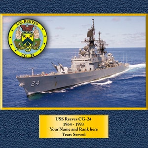 USS Willis A. Lee DL-4 Custom Personalized 8.5 X 11 Print of US Navy Ships Unique Gift Idea for ...