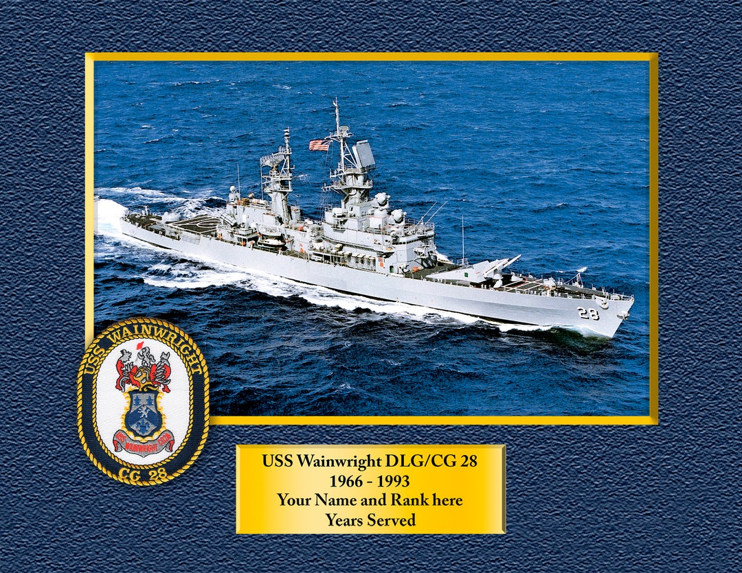 Uss Wainwright DLG/CG 28 Custom Personalized 8.5 X 11 Print of US Navy ...