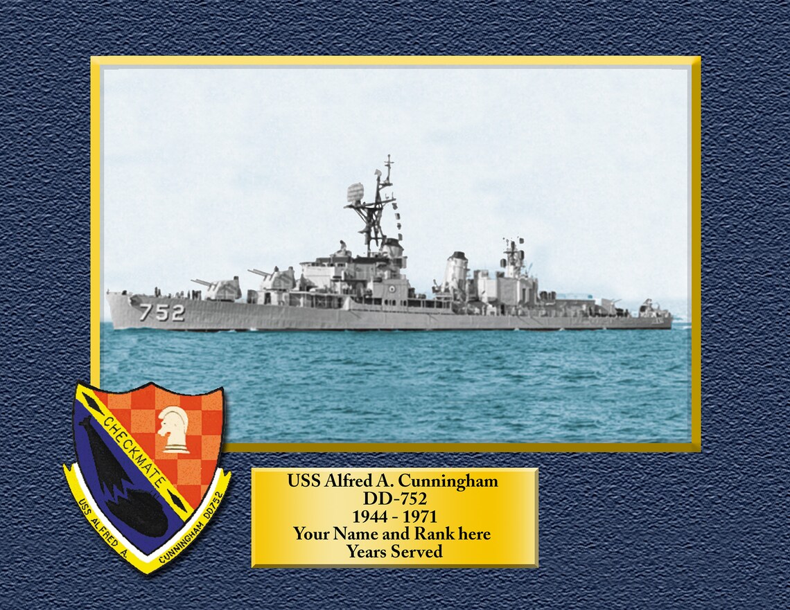 USS COWELL DD547 Custom Personalized 8.5 X 11 Print of US Navy | Etsy