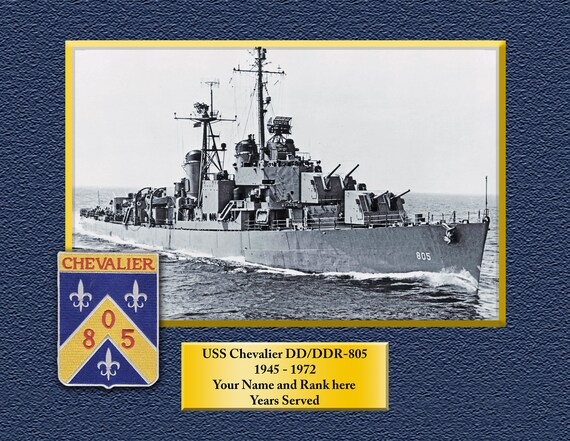 USS Chevalier Dd-ddr 805 Custom Personalized 8.5 X 11 Print of | Etsy