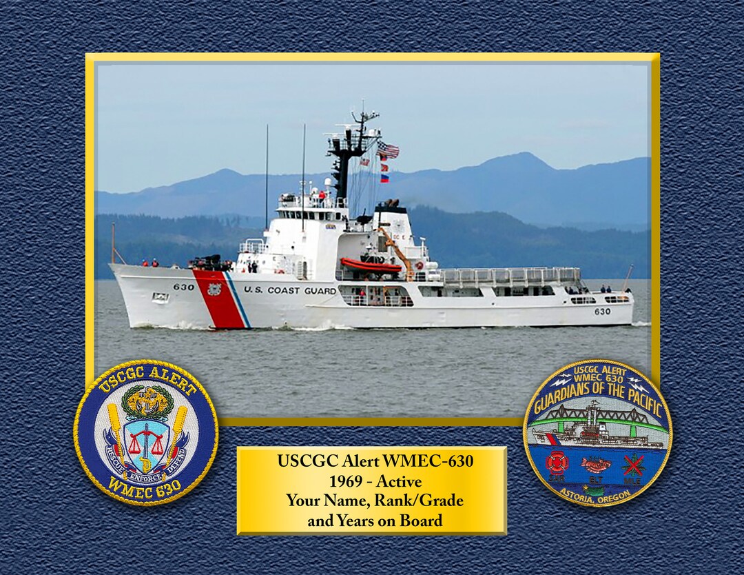 USCGC Alert WMEC 630 Custom Personalized 8.5 X 11 Print of US Navy ...