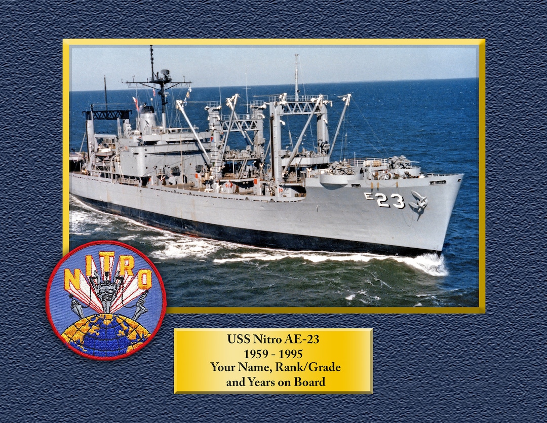USS Nitro AE-23 Custom Personalized 8.5 X 11 Print of US Navy Ships ...