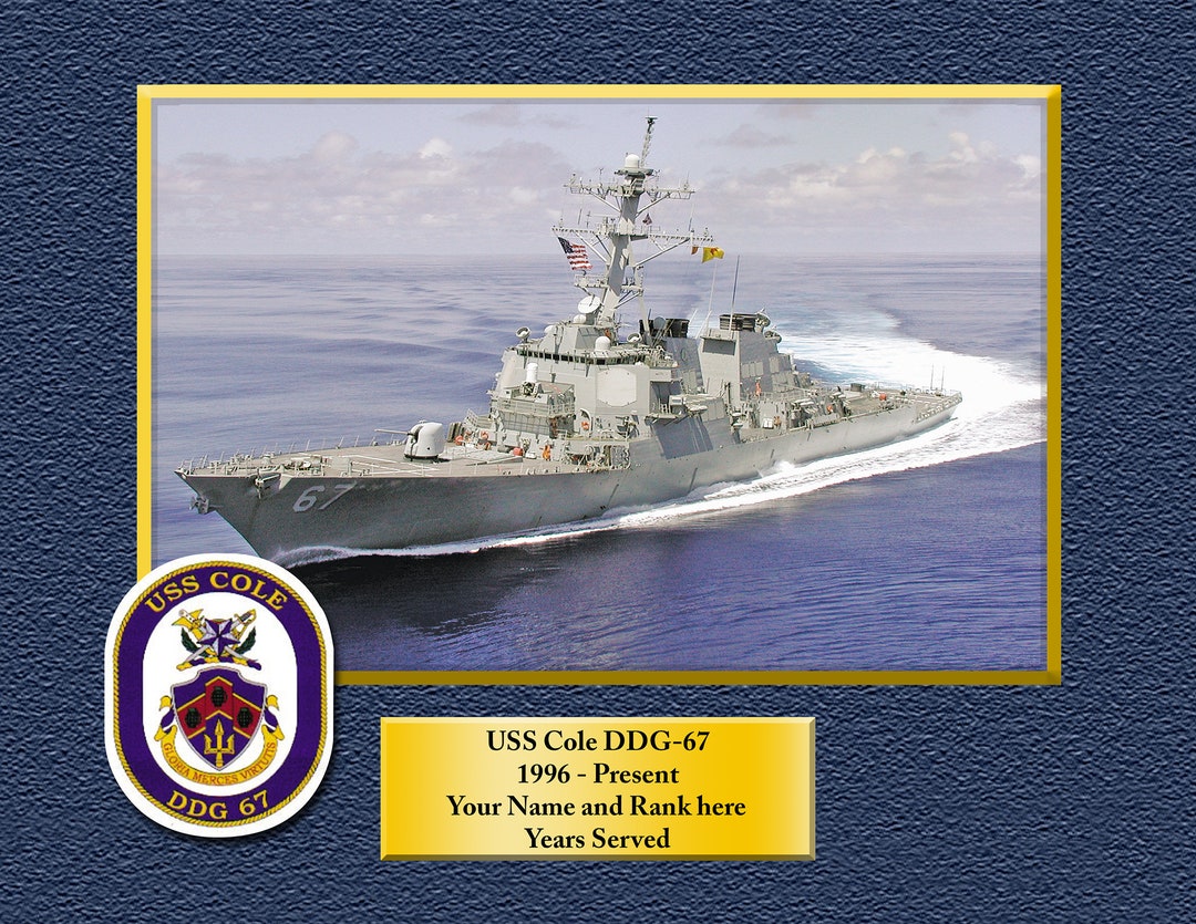 USS COLE DDG67 Custom Personalized 8.5 X 11 Print of US Navy Ships ...