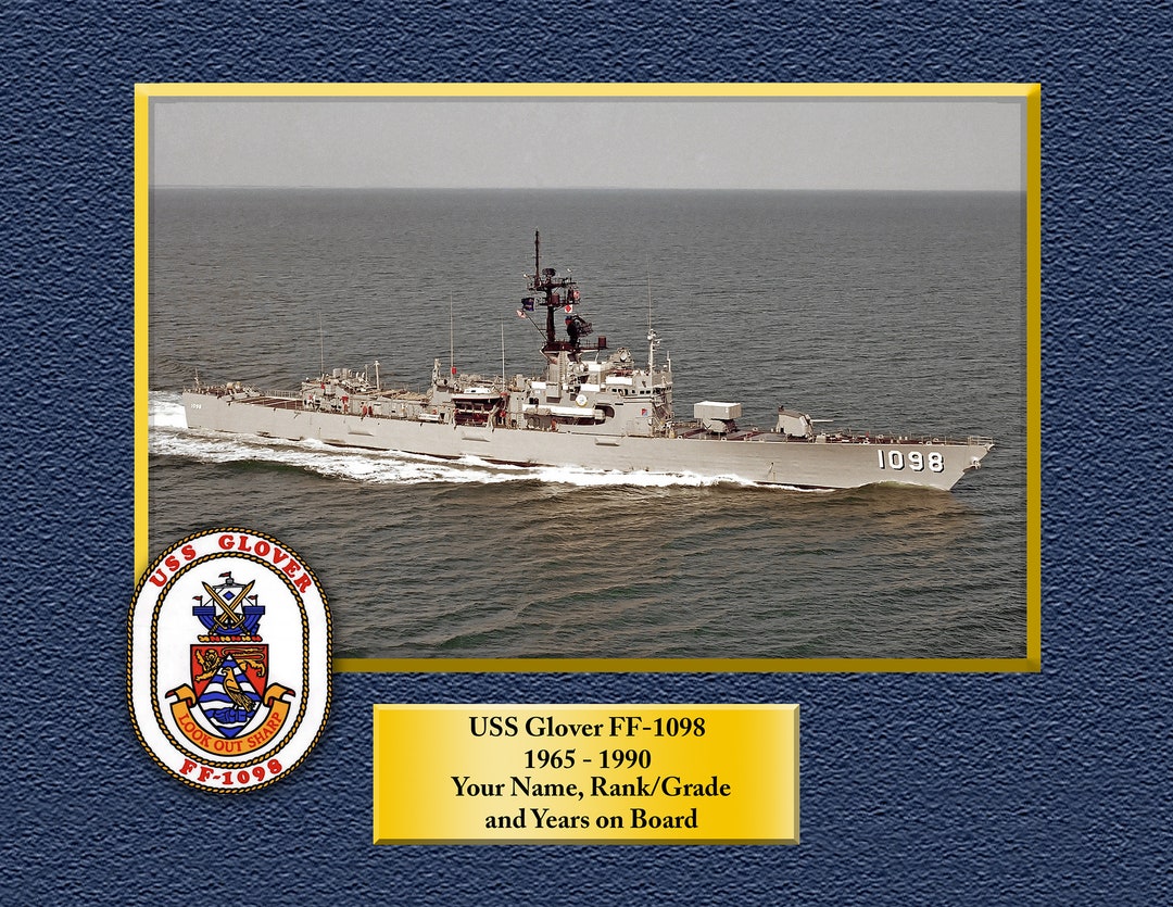 USS Glover FF-1098 Custom Personalized 8.5 X 11 Print of US Navy Ships ...