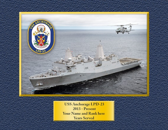 USS Anchorage LPD-23 Custom Personalized 8.5 X 11 Print of US | Etsy