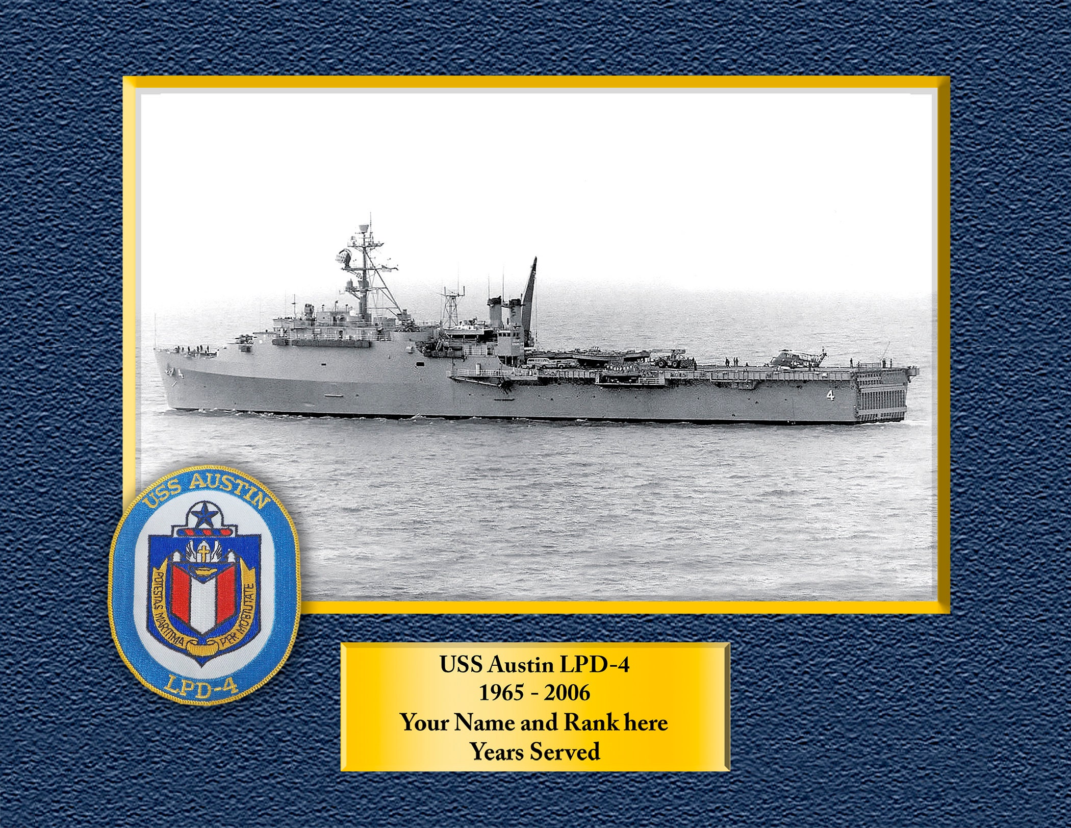 USS Austin LPD-4 Custom Personalized 8.5 X 11 Print of US Navy | Etsy