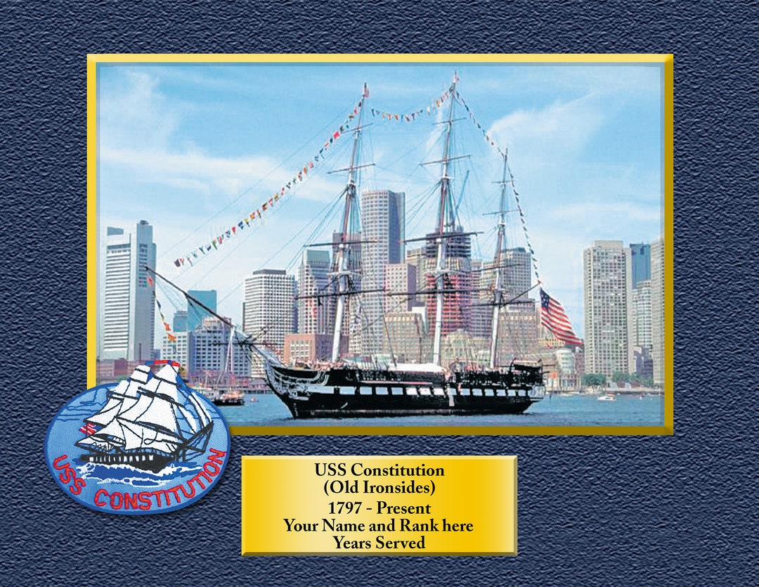 USS CONSTITUTION Custom Personalized 8.5 X 11 Print of US Navy Ships ...