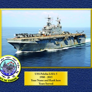 USS Oak Ridge ARDM-1 Custom Personalized 8.5 X 11 Print of US Navy ...