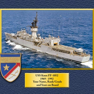 USS Knox FF-1052 Custom Personalized 8.5 X 11 Print of US Navy Ships ...