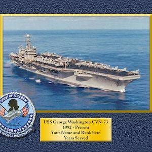 USS George Washington SSBN-598 Custom Personalized 8.5 X 11 Print of US ...