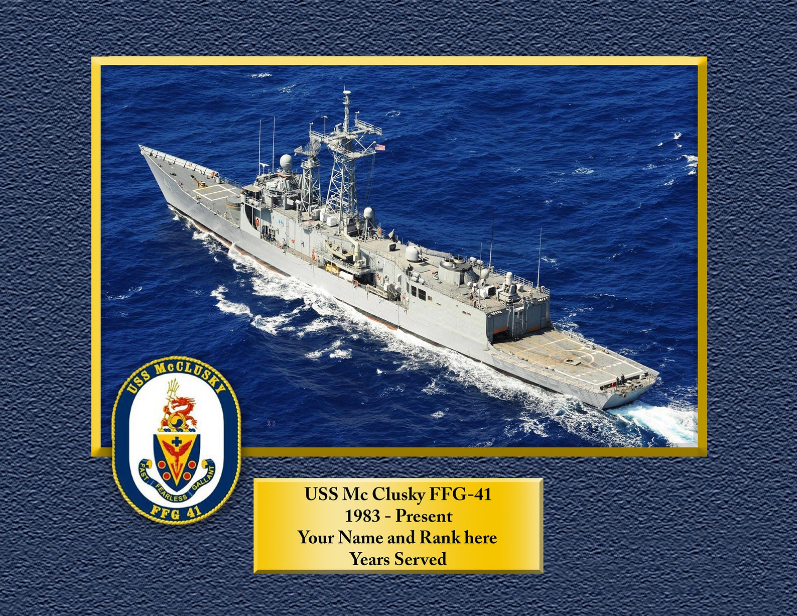 USS Rathburne FF-1057 8.5 X 11 Print of US Navy Ships Unique Gift Idea ...